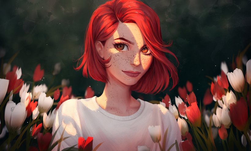 Digital Portraits Draw Female Characters In Natural Light Digital Portraits Draw Female